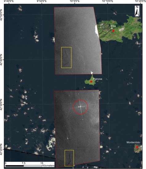 Anomaly Detection Detected Oil Slicks In The Image Acquired On The