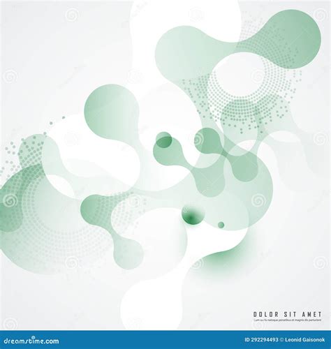 Beautiful Structure Dna Molecules Line Art Pattern With Connect Dot Line For Concept Design