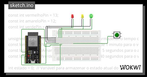 Semaforo Wokwi Esp32 Stm32 Arduino Simulator