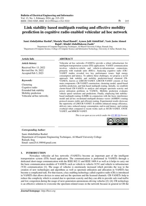Pdf Link Stability Based Multipath Routing And Effective Mobility