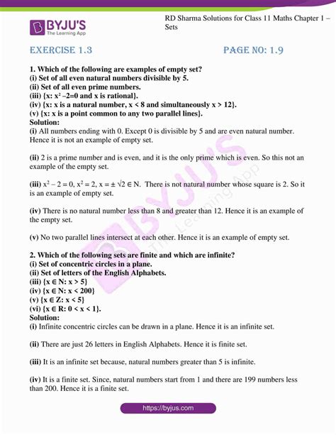 RD Sharma Solutions For Class 11 Maths Updated For 2023 24 Chapter 1 Sets