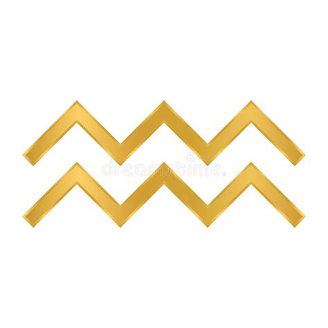 Símbolo Acuario En Blanco Stock De Ilustración Ilustración De