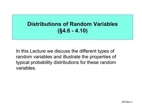 Statistical Distributions Normal Binaryppt