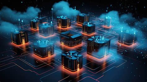 Digital Fortress Of Cybersecurity 3d Graphic With Encrypted Factory