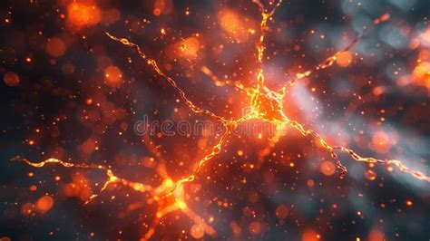 Neural Network Visualization Of Brain Cells And Synapses Connecting