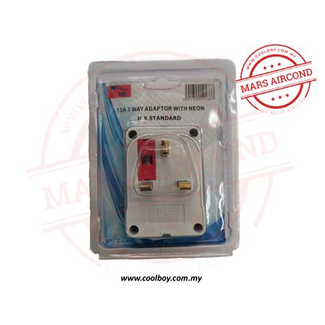 13a 3 Way Adaptor With Neon Sirim Shopee Malaysia