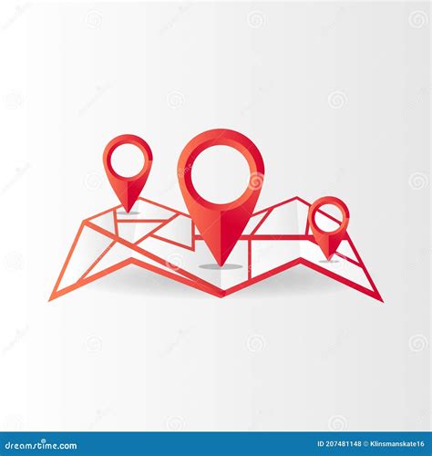 D Pin Pointer With Map Design Vector Stock Illustration Illustration Of Marker Route