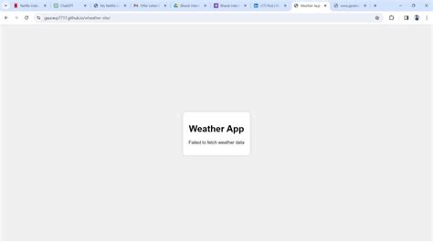 Gaurav Patil On Linkedin Codingjourney Weatherapp Webdevelopment