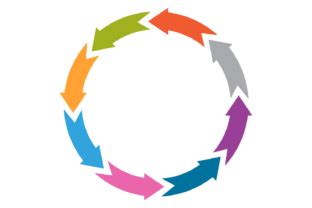 Round Arrows Circle Cycle Process Data Graphic By Microvectorone Creative Fabrica