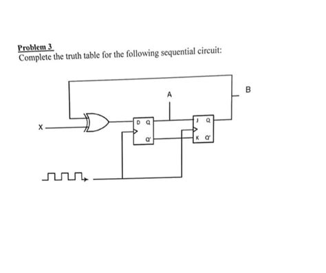 Solved Problem Complete The Truth Table For The Following Chegg