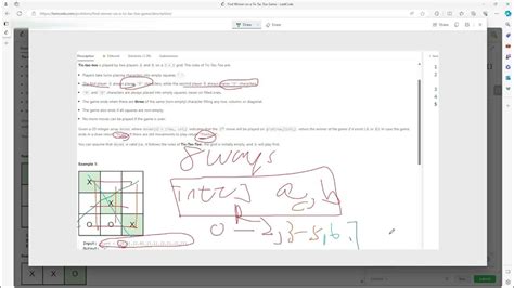 Leetcode 1275 Find Winner On A Tic Tac Toe Game Java Youtube