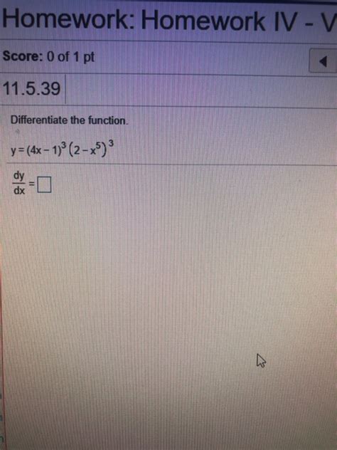 Solved Homework Homework Iv V Score 0 Of 1 Pt 11 5 39