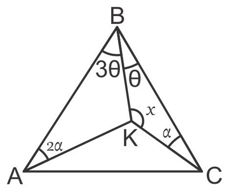 geometry find the value of x in the triangle below mathematics