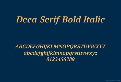 Deca Serif Bold Italic Font Free Download Ttf Otf Wisabo Fonts