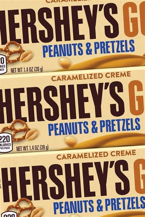Hersheys Ditches The Chocolate For Its New Peanuts And Pretzels Gold Bar Hersheys Popsugar