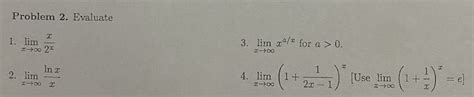Solved Problem 2 Evaluate SHOW ALL Chegg Com