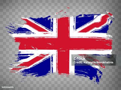 영국 국기가 격리되었습니다 영국 국기 브러시 스트로크 배경 웹 사이트 디자인 앱 Ui를 위해 투명한 배경에 영국 국기를 흔든다 Eps10입니다 0명에 대한 스톡 벡터 아트