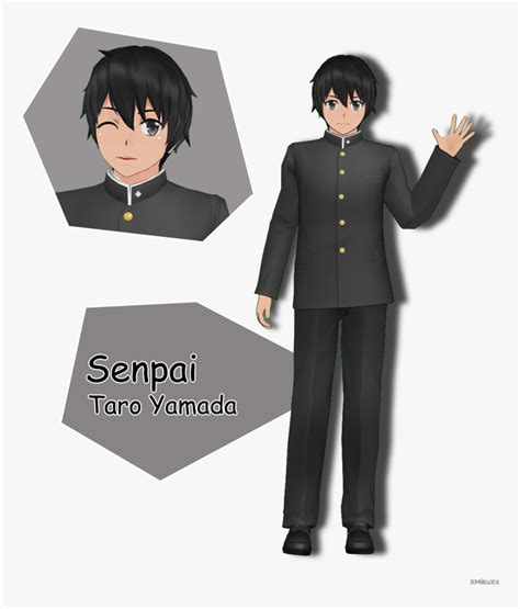 Senpai Yandere Simulator Png Yandere Simulator Taro Yamada Mmd