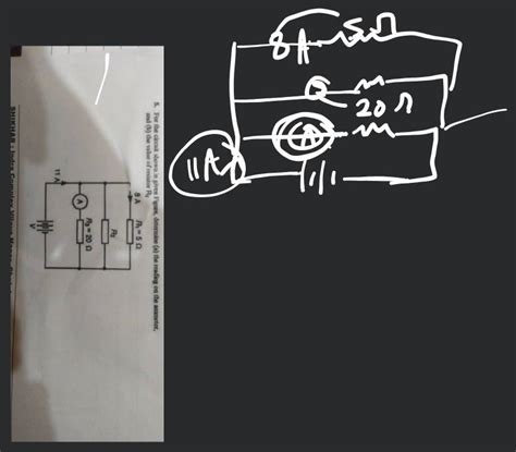 5 for the circuit shown in given figure determine a the reading on th