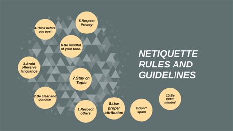 Netiquette Rules And Guidelines By Princes Chaeriz Suetado On Prezi