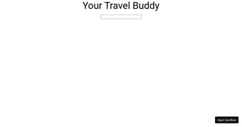 travel buddy codesandbox