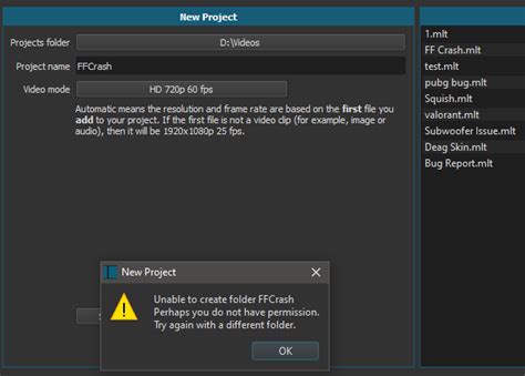 Can T Access A Folder Help How To Shotcut Forum