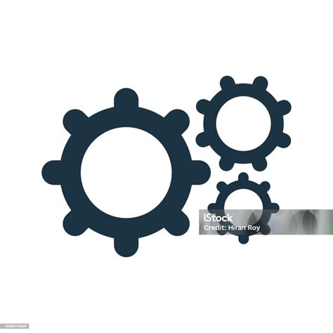 톱니바퀴 수정 설정 아이콘 글리프 스타일 벡터 Eps 고급에 대한 스톡 벡터 아트 및 기타 이미지 고급 기계 부분 기어 기계 부분 Istock