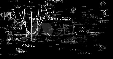数学方程式数学公式白色带通道4k4096x2160高清视频素材下载编号2545560影视包装光厂vj师网