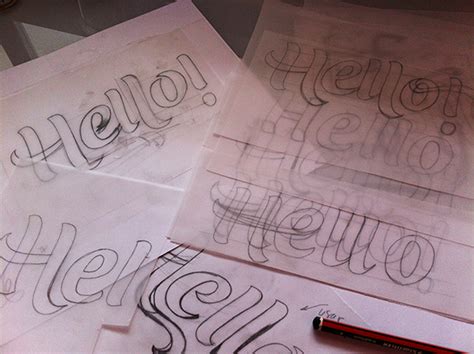 Lettering Hello On Behance