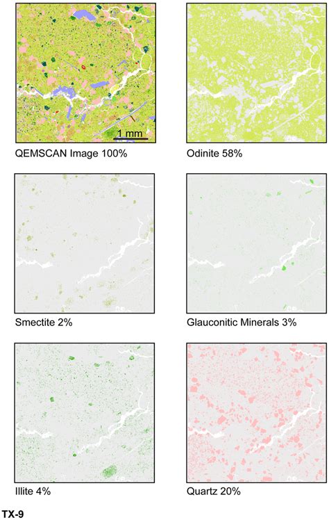 Central Mgb Qemscan Images With Specific Mineral Area Sample Tx 9