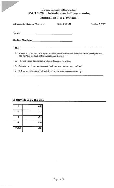 Midterm Fall Midterm Engi Memorial University Studocu
