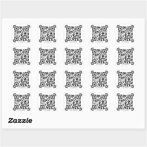 Business Scan Me Qr Code Website Modern Simple Square Sticker Zazzle