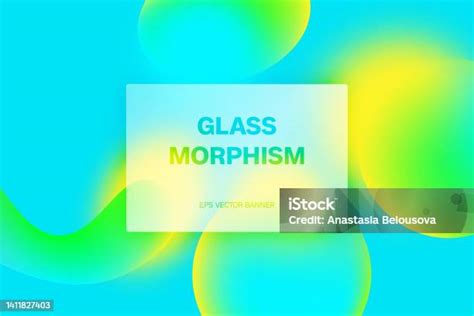 유리 모피즘 카드 템플릿 액체 그라디언트 모양 추상 예술 스톡 일러스트레이션 3d 기하학적 모양의 유리 형태 개념 젖빛 유리 효과 0명에 대한 스톡 벡터 아트 및 기타