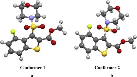 Two Conformations A And B Of The Title Compound Calculated By