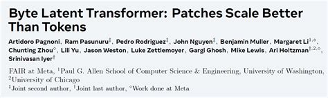 Byte Latent Transformer Blt By Meta Ai A Tokenizer Free Llm