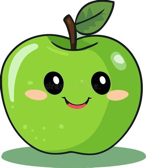 Smiling Apple Character Stock Vector Illustration Of Leaf 339698708