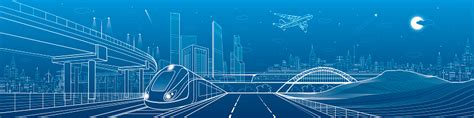 자동차 고속도로 인프라 및 교통 파노라마 비행기 비행 다리 기관차 타기 밤 도시 타워와 고층 빌딩 도시 현장 벡터 디자인 아트에 기차 이동 0명에 대한 스톡 벡터 아트 및