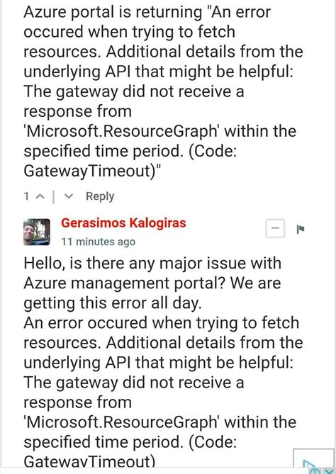 Microsoft Azure Down Users Getting Resourcegraph Error Code