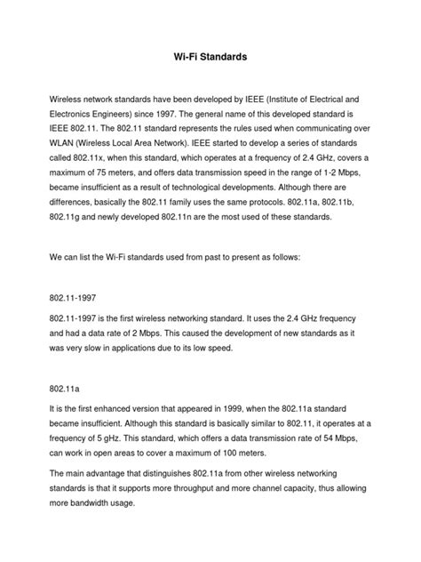 3 1 Wi Fi Standards Download Free Pdf Ieee 802 11 Wi Fi