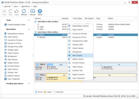 how to hide partition with niubi partition editor