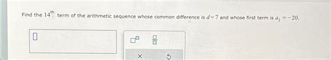 Solved Find The 14th ﻿term Of The Arithmetic Sequence Whose