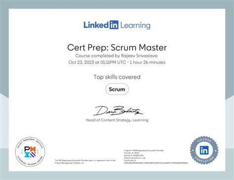 Rajeev Srivastava On Linkedin Certificate Of Completion