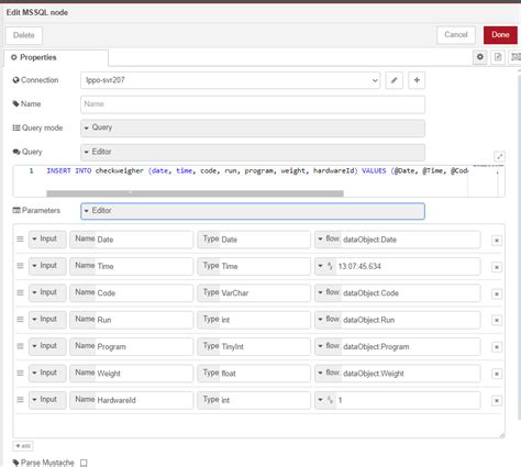Mssql Plus Insert Issues General Node Red Forum