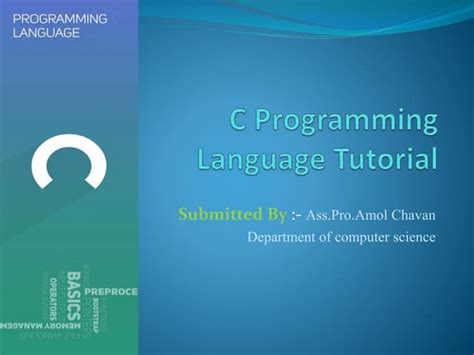 C Programming Language Tutorial For Beginners Javatpoint Pptx