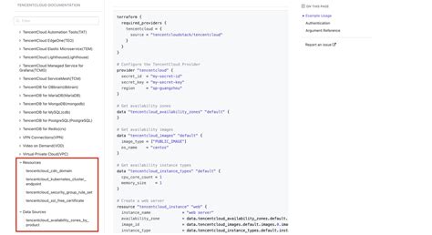 official website documentation display problems terraform providers