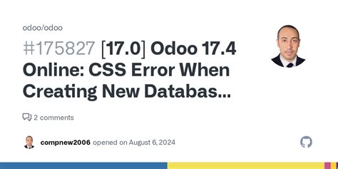 170 Odoo 174 Online Css Error When Creating New Database In Arabic