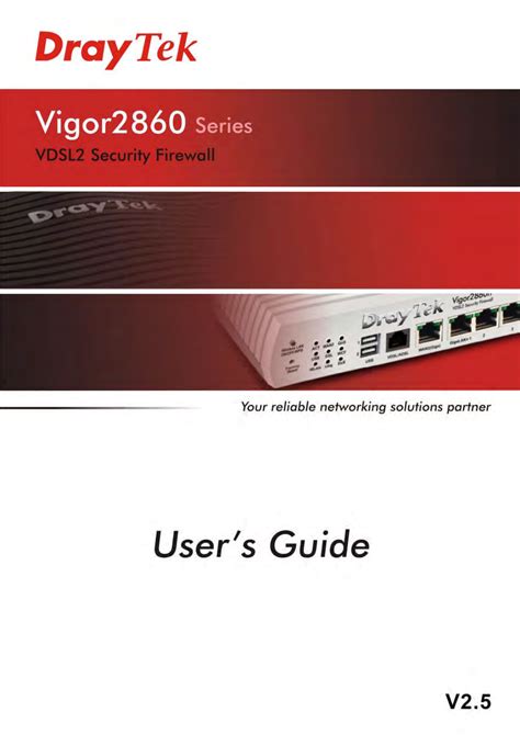User Manual Draytek Vigor 2860 English 546 Pages