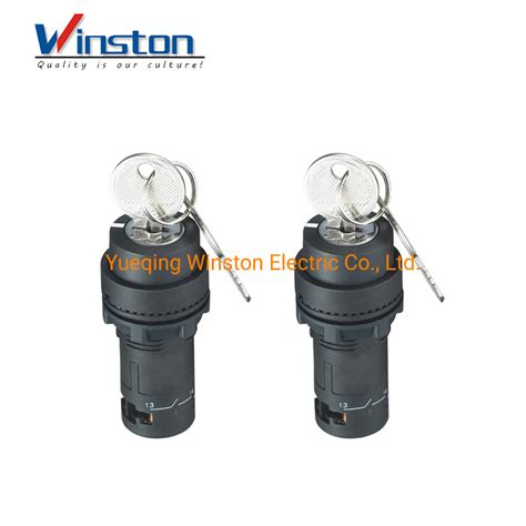 2 Contact 2 Pole Rotary Switch With Key Push Button Switch 22mm Rotary Switch And Button Switch