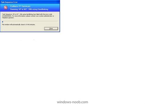 Task Sequence Error USMT Windows Noob Com