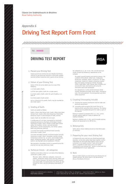 Driving Test Score Sheet Pdf Traffic Automotive Technologies